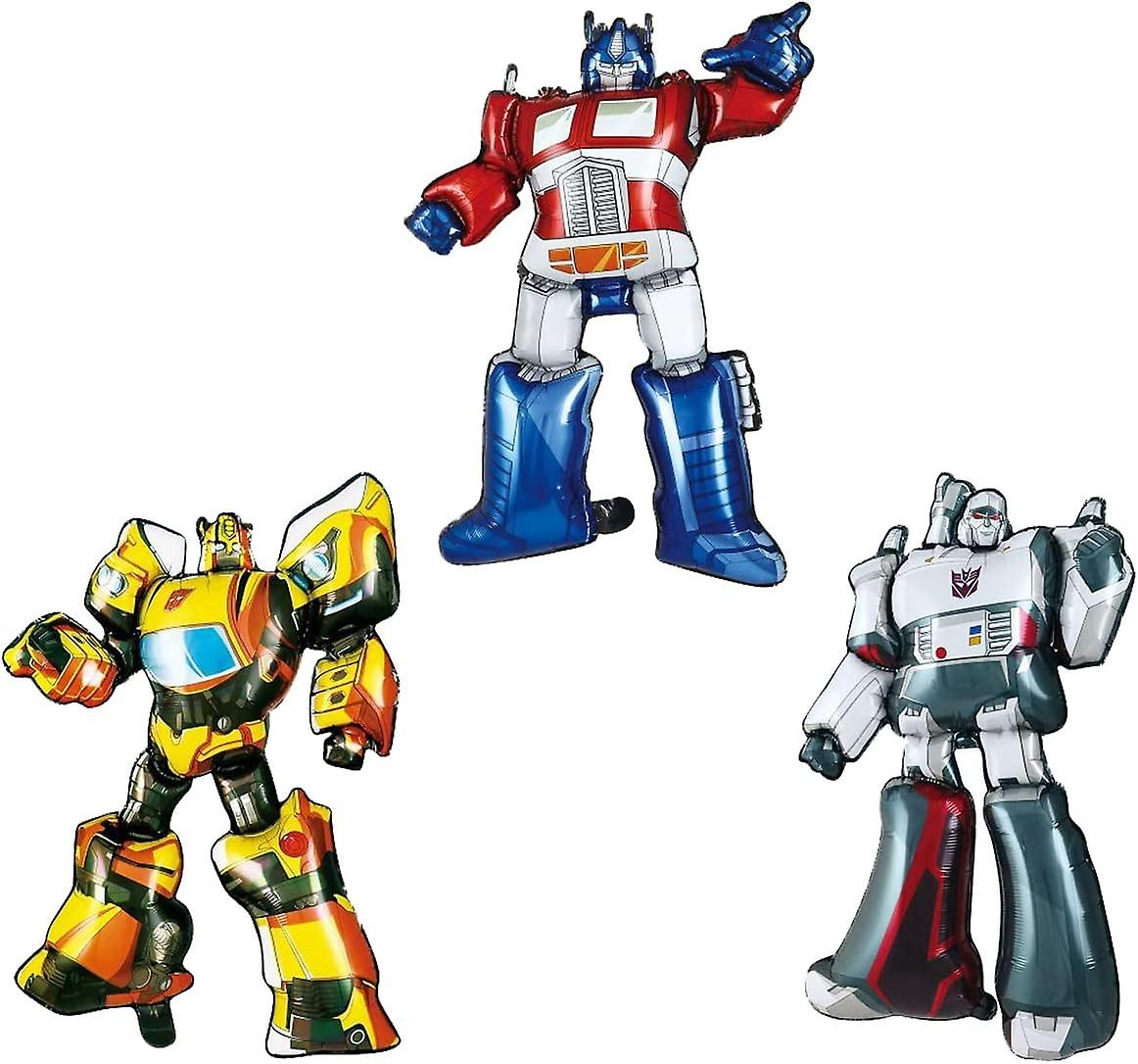 7 Pcs Cartoon Robot Balloon Party Supplies Foil Balloons for Kids ...