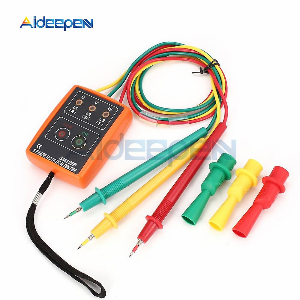 Ac 60v-600v Sm852b 3 Phase Rotation Tester Digital Phase Indicator ...