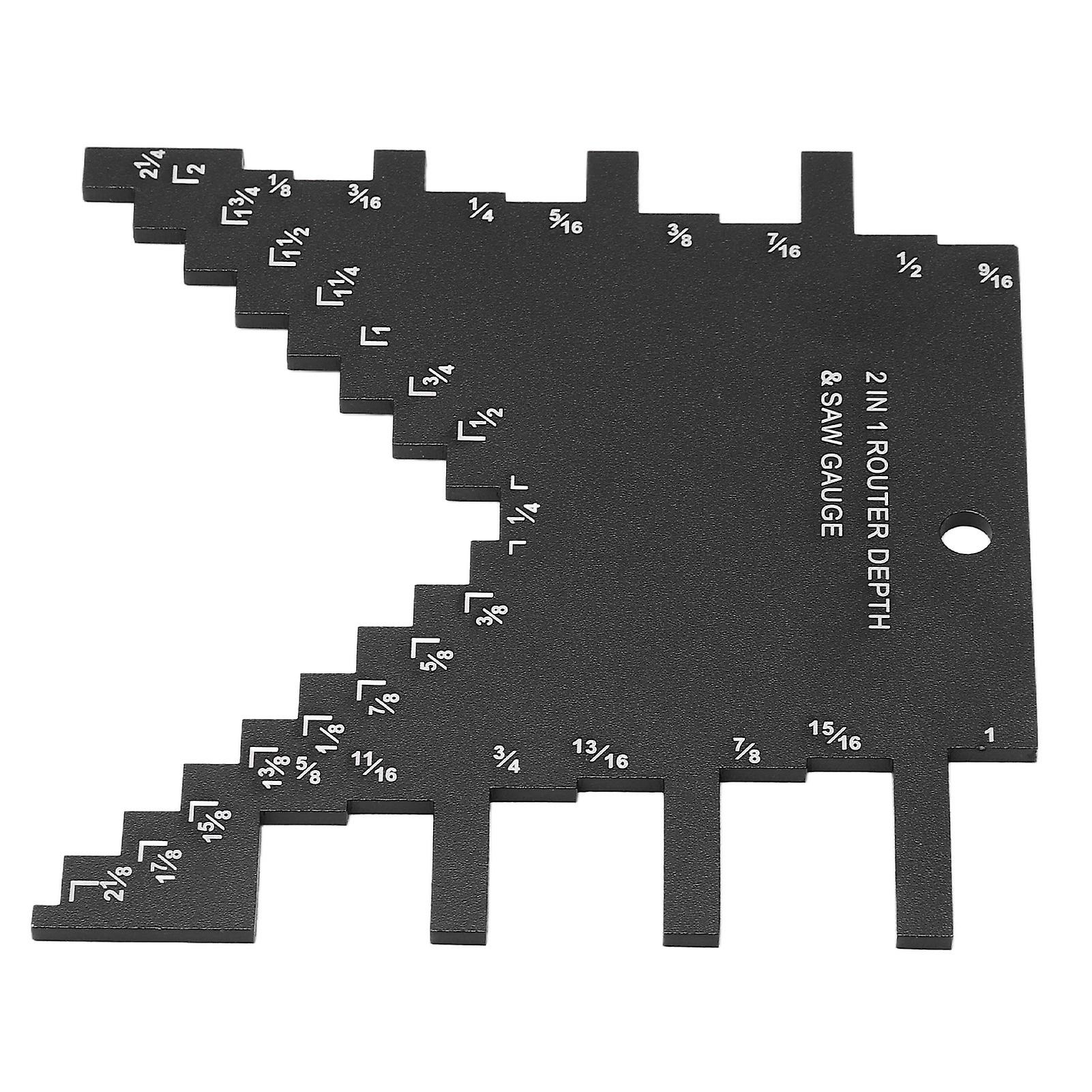 2 in 1 Aluminum Alloy Router Table Saw Depth Gauge with Accurate Laser ...