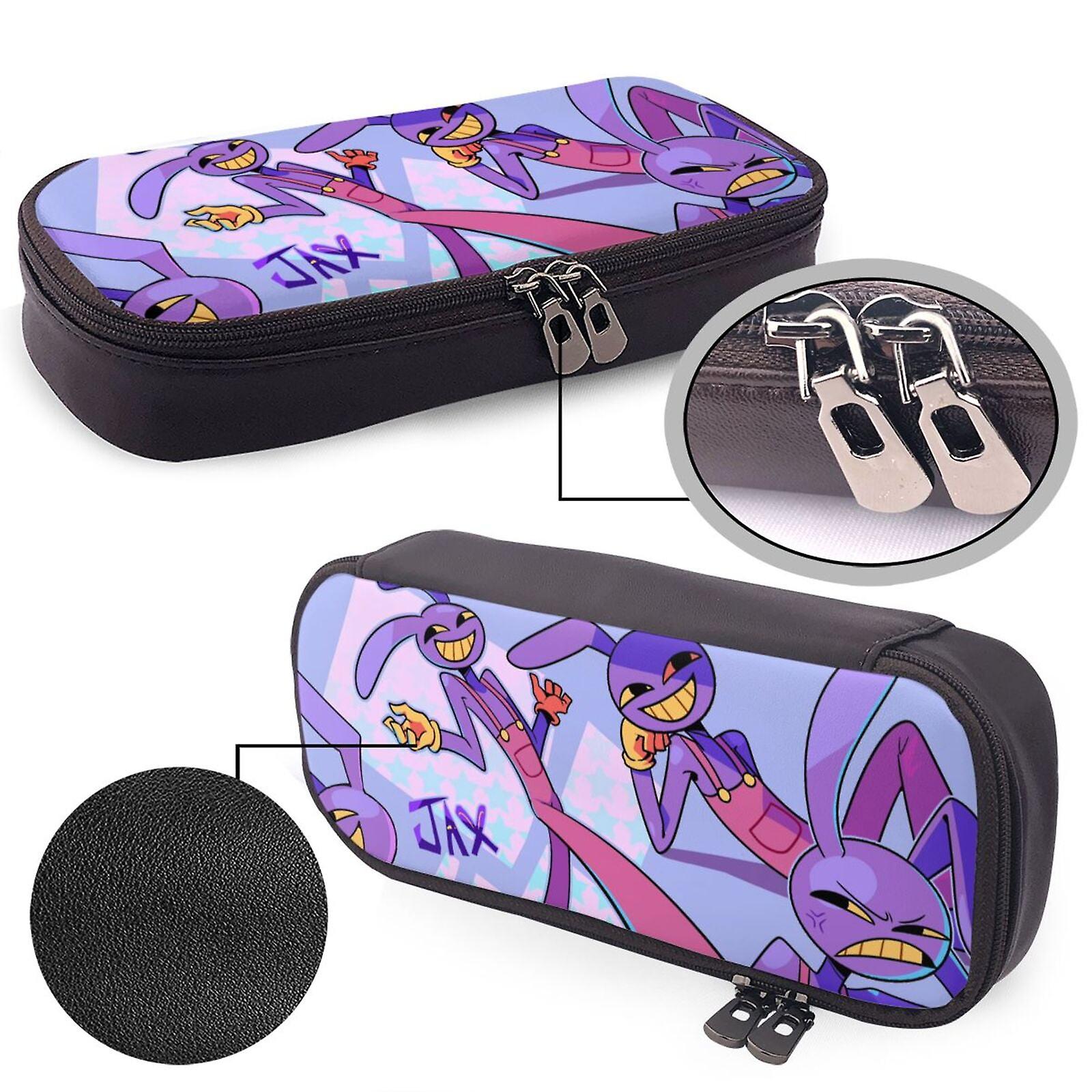 The Amazing Digital Circus Jax Leather Pen Bag Brown Pencil Case Holder ...