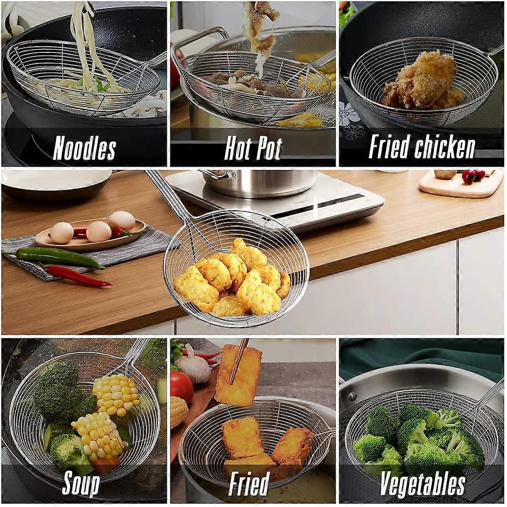 16*4.2cm Stainless Steel Spider Web Ladle, Cooking Skimmer, Skimmer ...