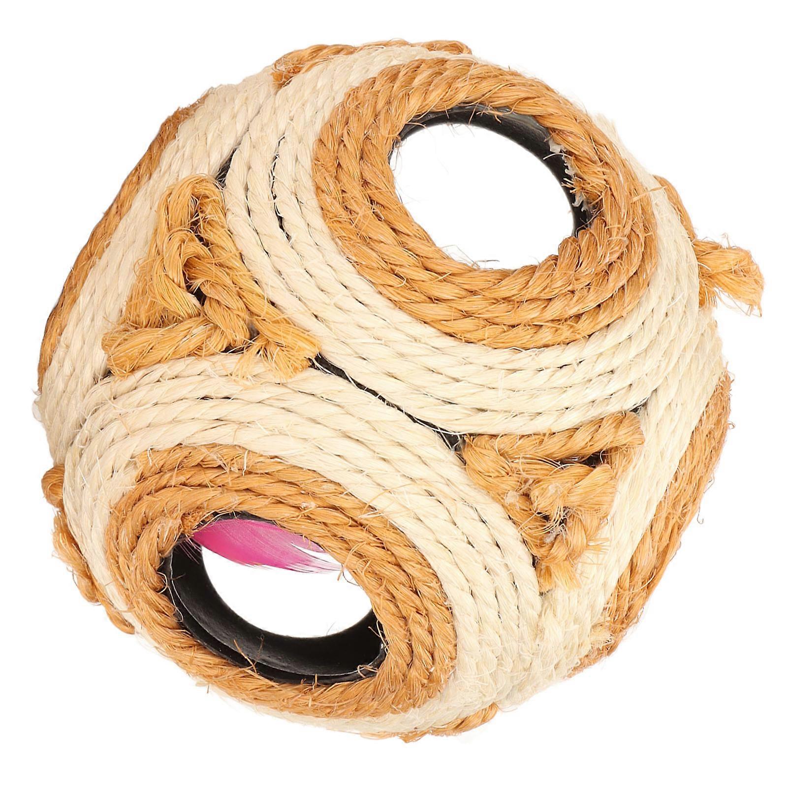 Sisal Cat Scratching Ball Bright Colors Interactive Grinding Claw ...