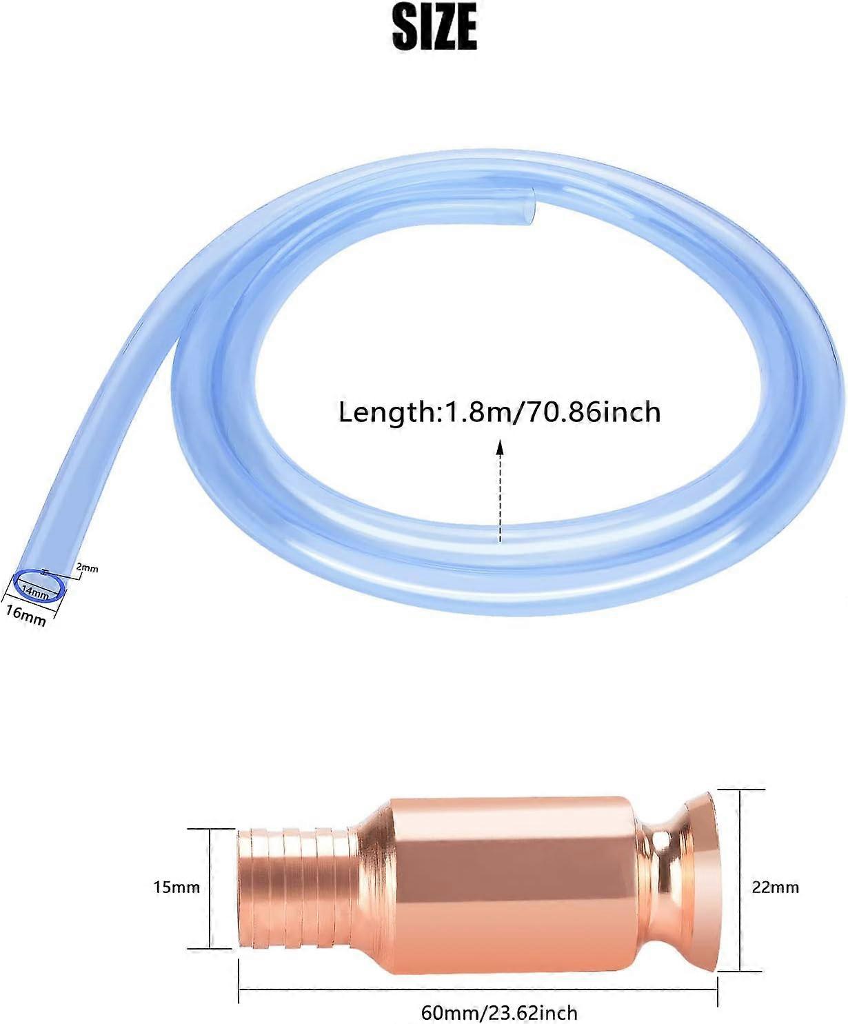 Hose Siphon Pump for Gas/Petrol/Fuel Water Self-Priming Shaker Siphon ...