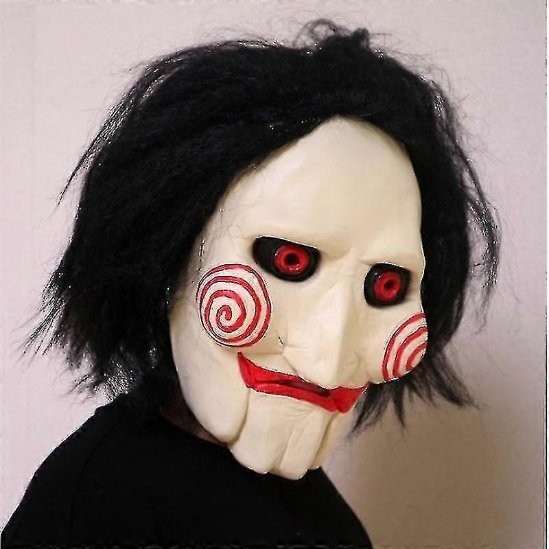 Uk A2z Halloween Full Head Latex Mask Saw Movie Jigsaw Puppet Creepy ...