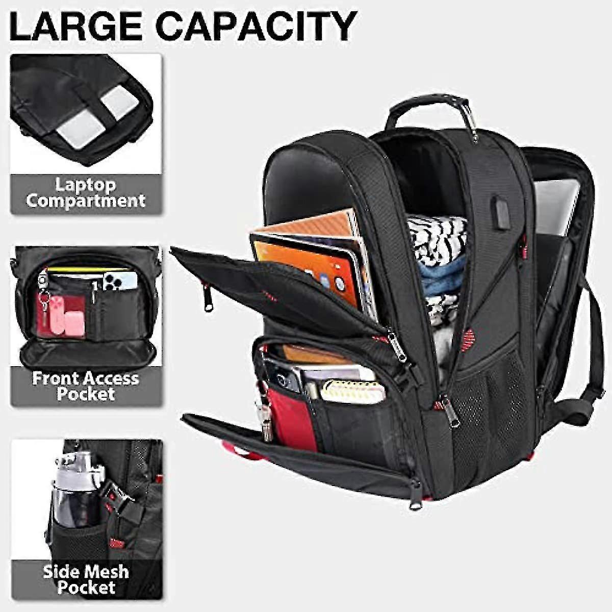 Backpack Men's Backpack School Backpack for Men Boys Teenagers(black ...