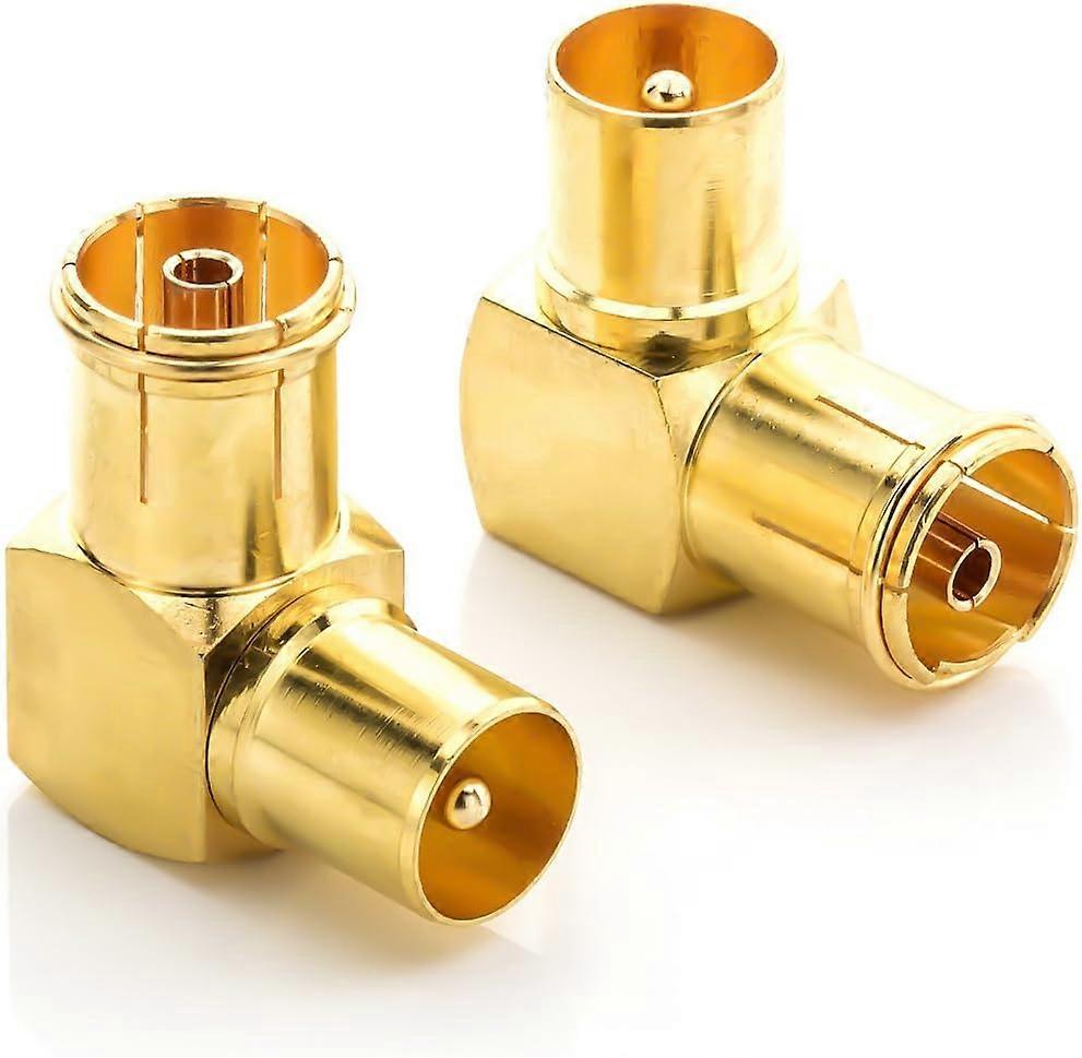 2X 90 IEC Angle Connector Adapter Set Schuine Coaxiale Connector 90 ...