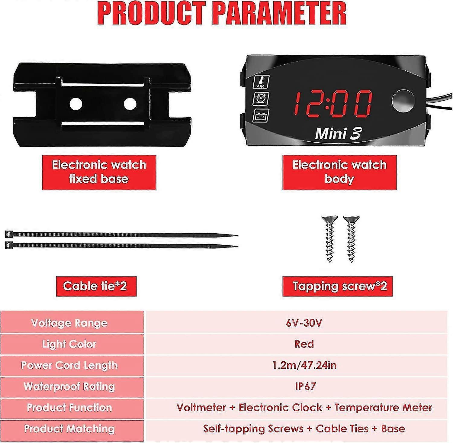 Universal Motorcycle Speedometer, Motorcycle Electronic Watch Digital ...