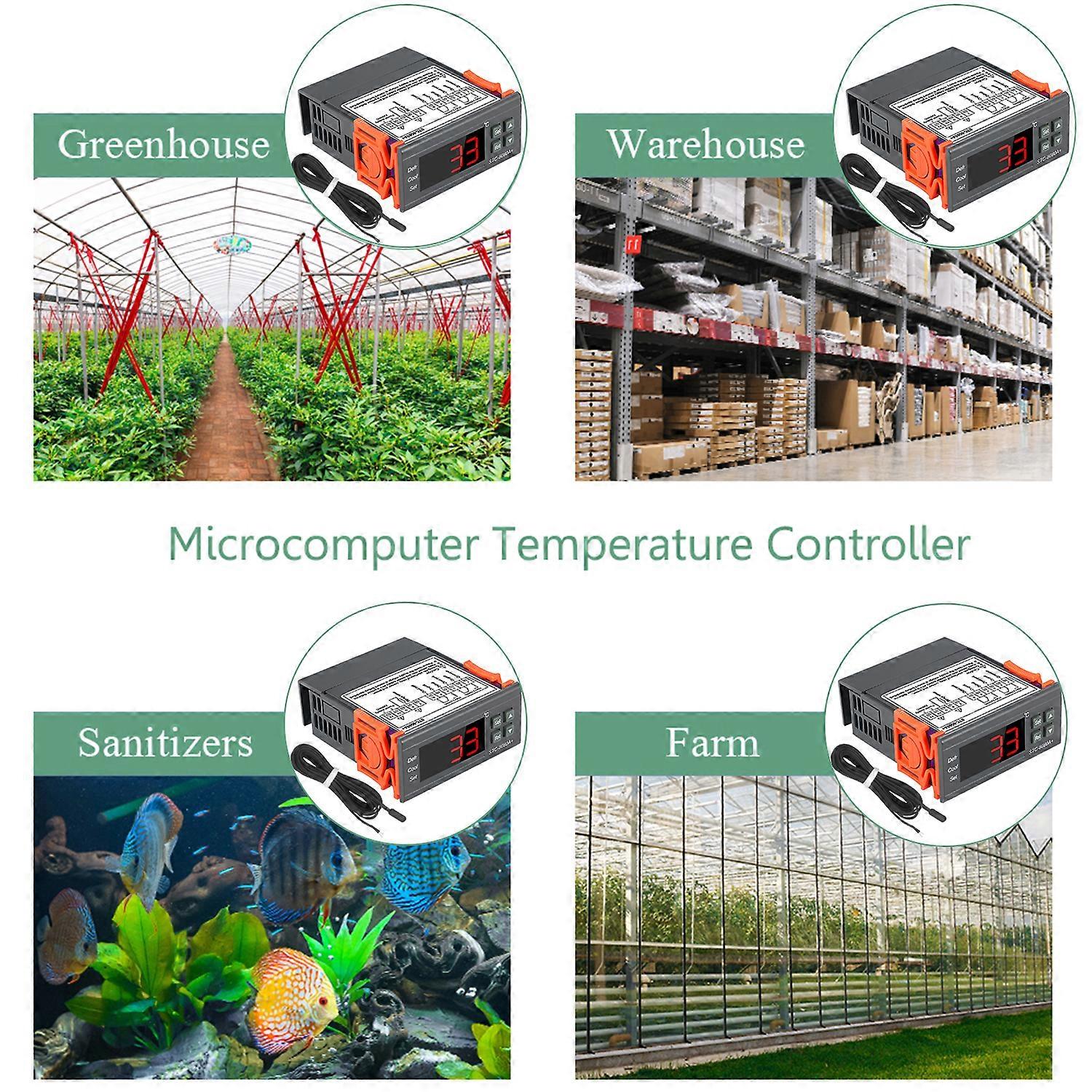 Digital Temperature Controller STC-8080A+ Refrigerator Thermostat for ...