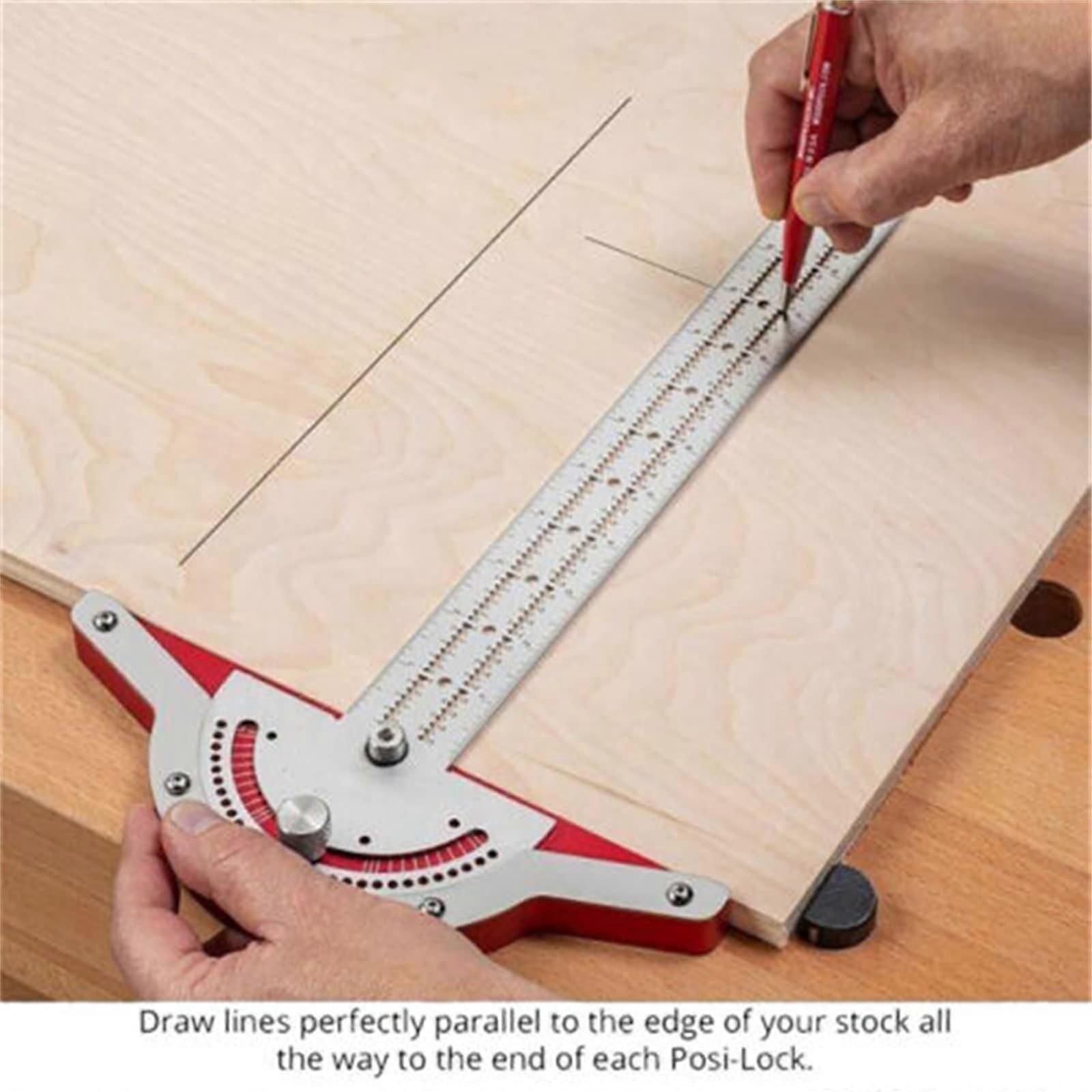 Woodworkers Edge Rule 10/15/20 Inches High Precision Protractors Angles ...