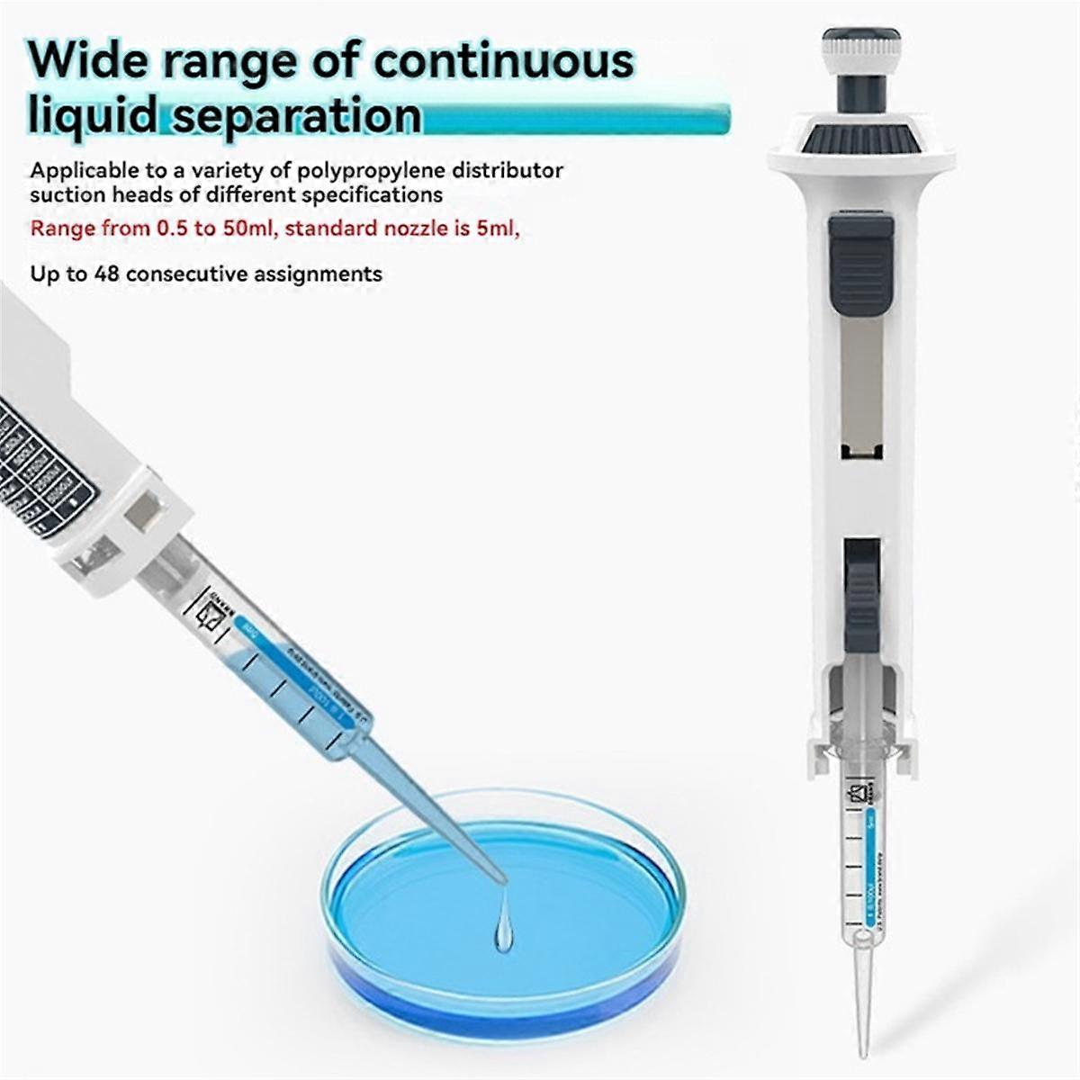 Continuous Dispenser Laboratory Pipette Adjustable Manual Dispenser ...
