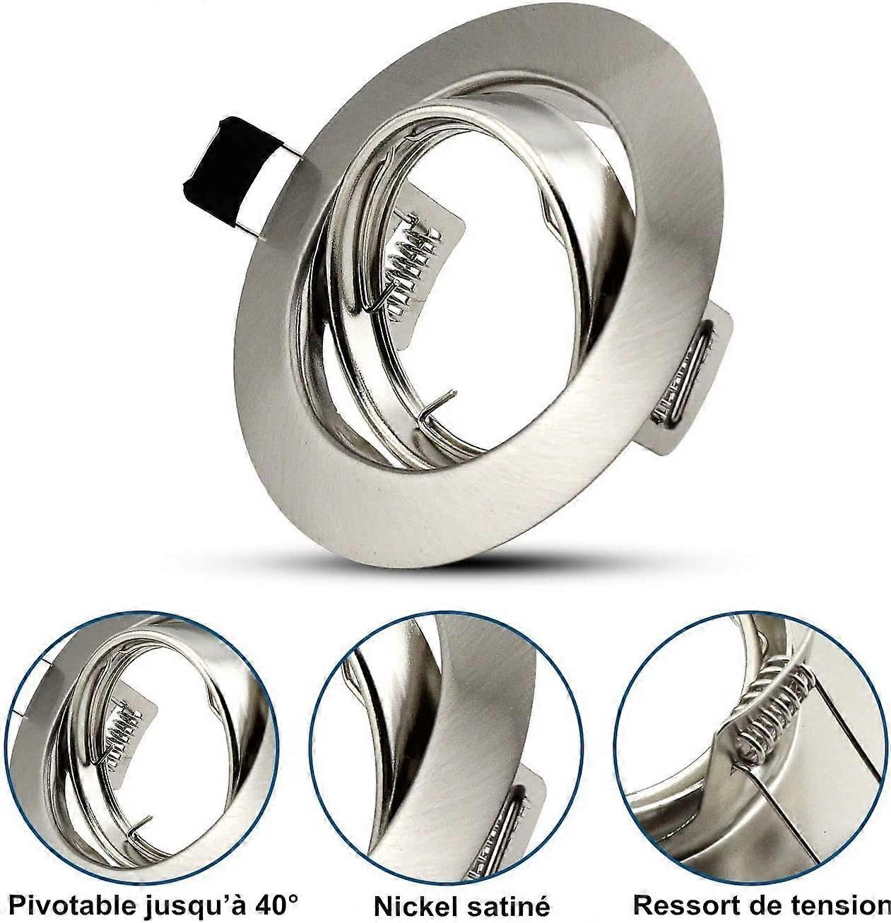 Set of 10 mounting frames for recessed spotlights, recessed spotlights ...