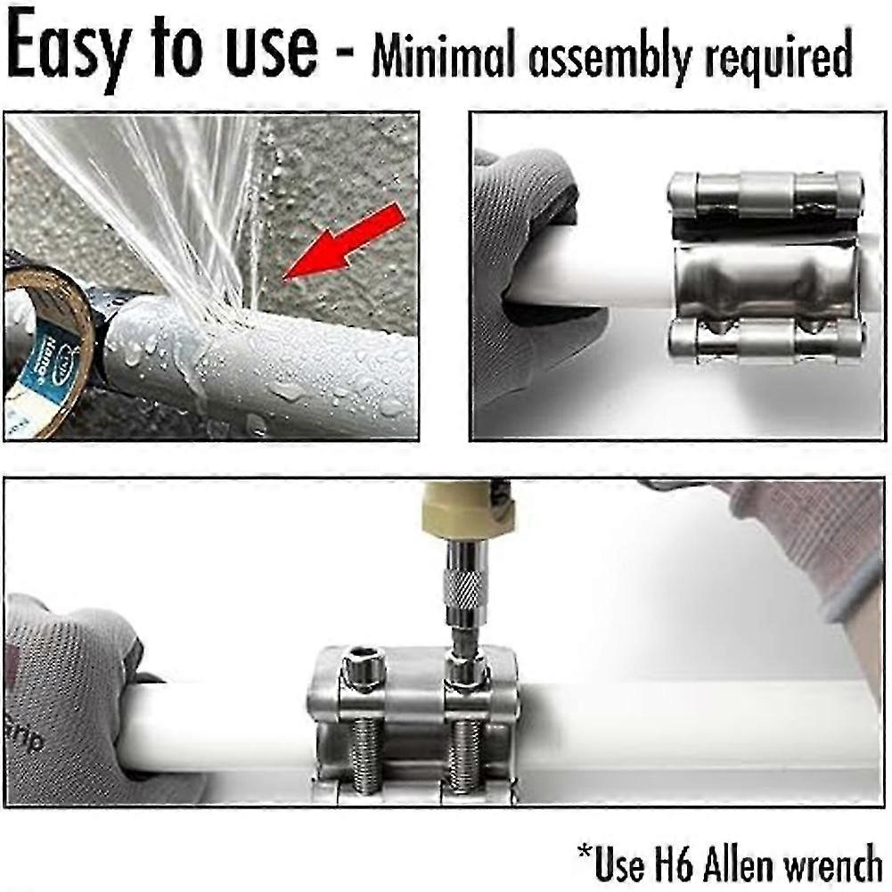 Pipe Repair Clamp for 1 Inch Pipes, Leak Sealer,Emergency Pipe Repair ...