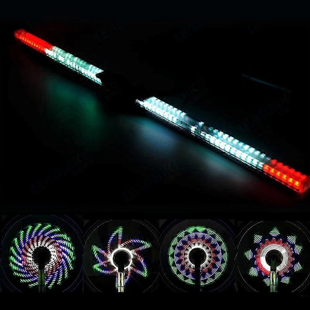 64 LEDs Bicycle Wheel Lights High Resolution Bike Spoke Wheel Light Programmable Motor RGB ...