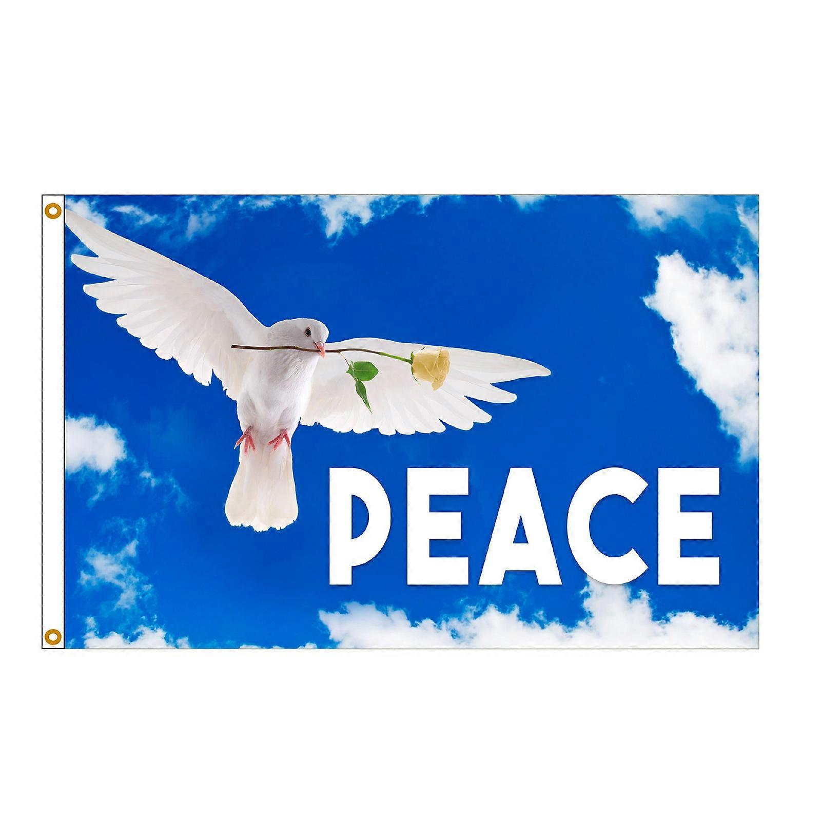 Peace Flag Peace Flag, Flag of the Dove of Peace 150 x 90 cm, Garden ...