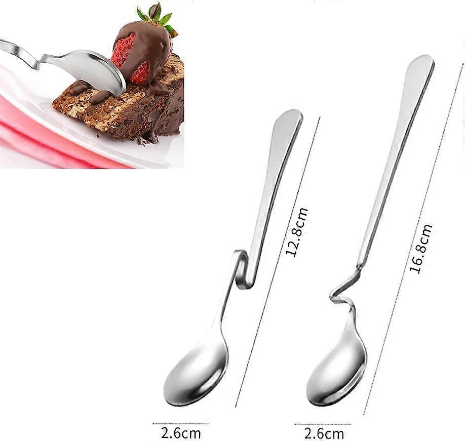 6 Pieces Jam Spoons, Long Hanging Straight Cup Spoons, Stainless Steel ...