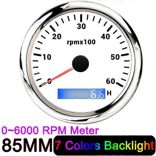 HD 85mm Marine Tachometer Gauge LCD Tacho Digital Hour Meter 0-4000RPM ...