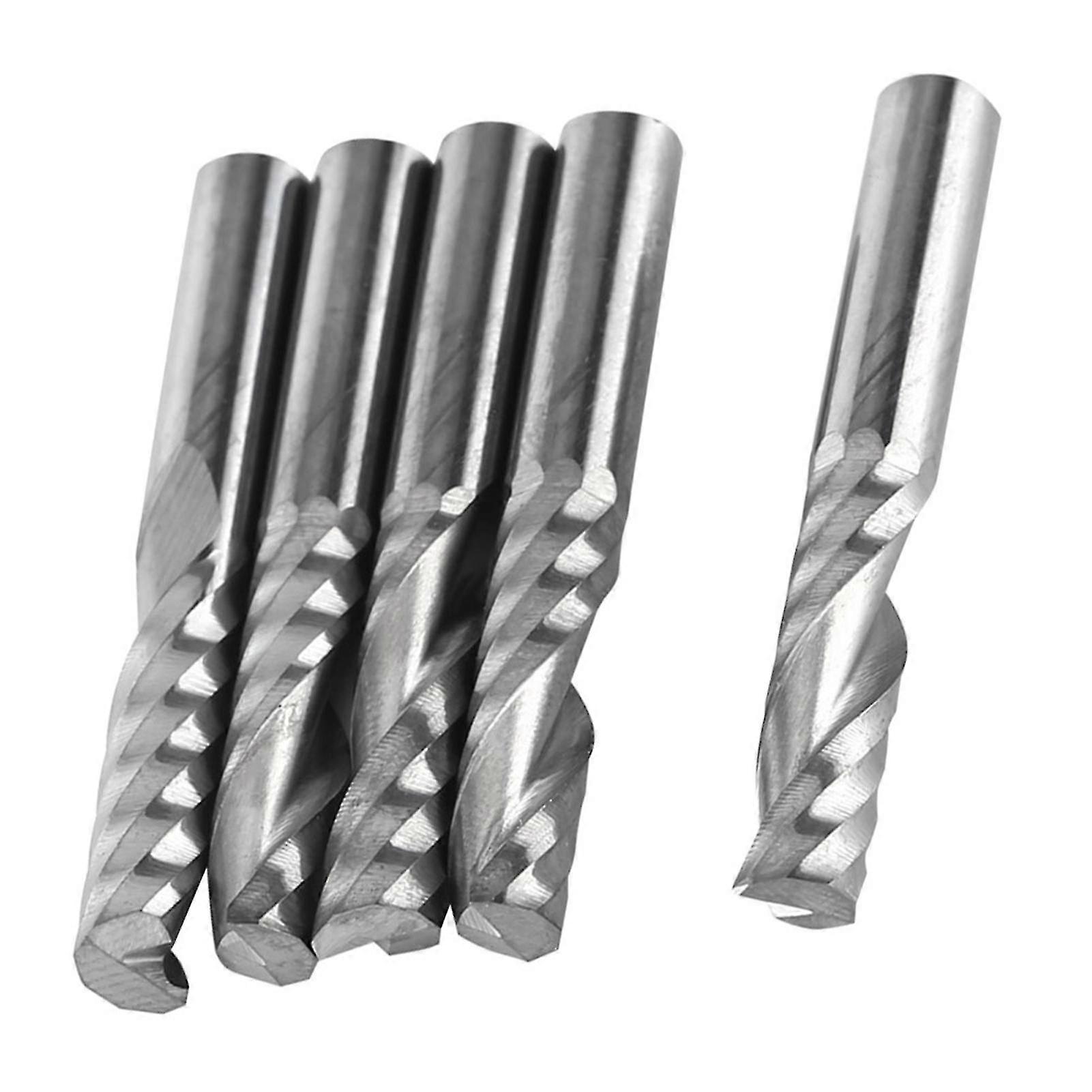 5pcs 6mm Shank Tungsten Carbide Single Flute End Mills Spiral Cutters CNC Milling Bits | Fruugo UK