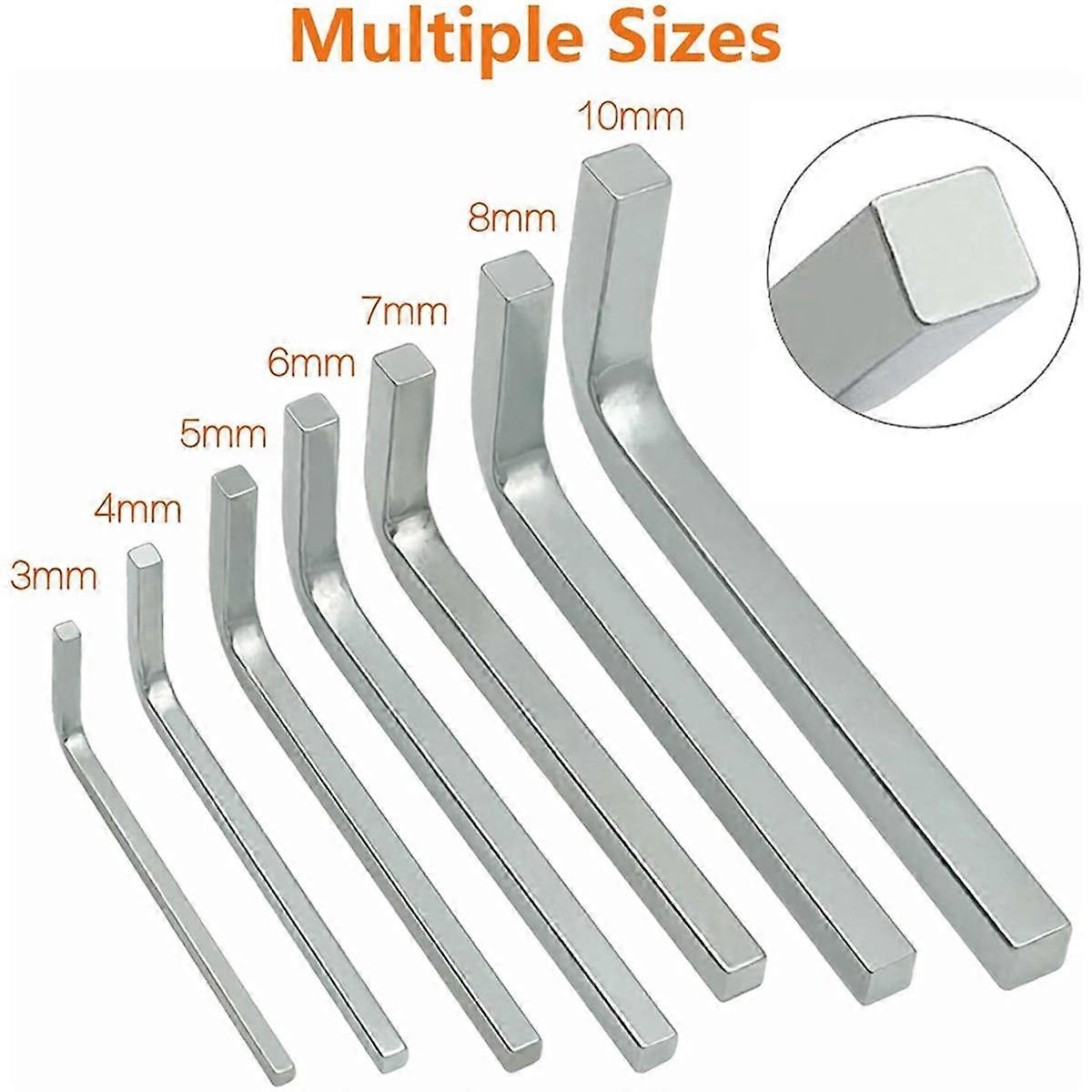 7Pcs Square Head Wrench Set L Shaped Square Key Kit Chromium Vanadium ...