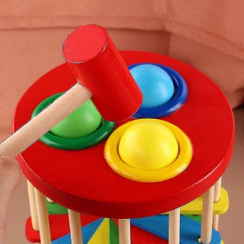 Wooden knocking ball falling ladder children's hand-eye coordination ...