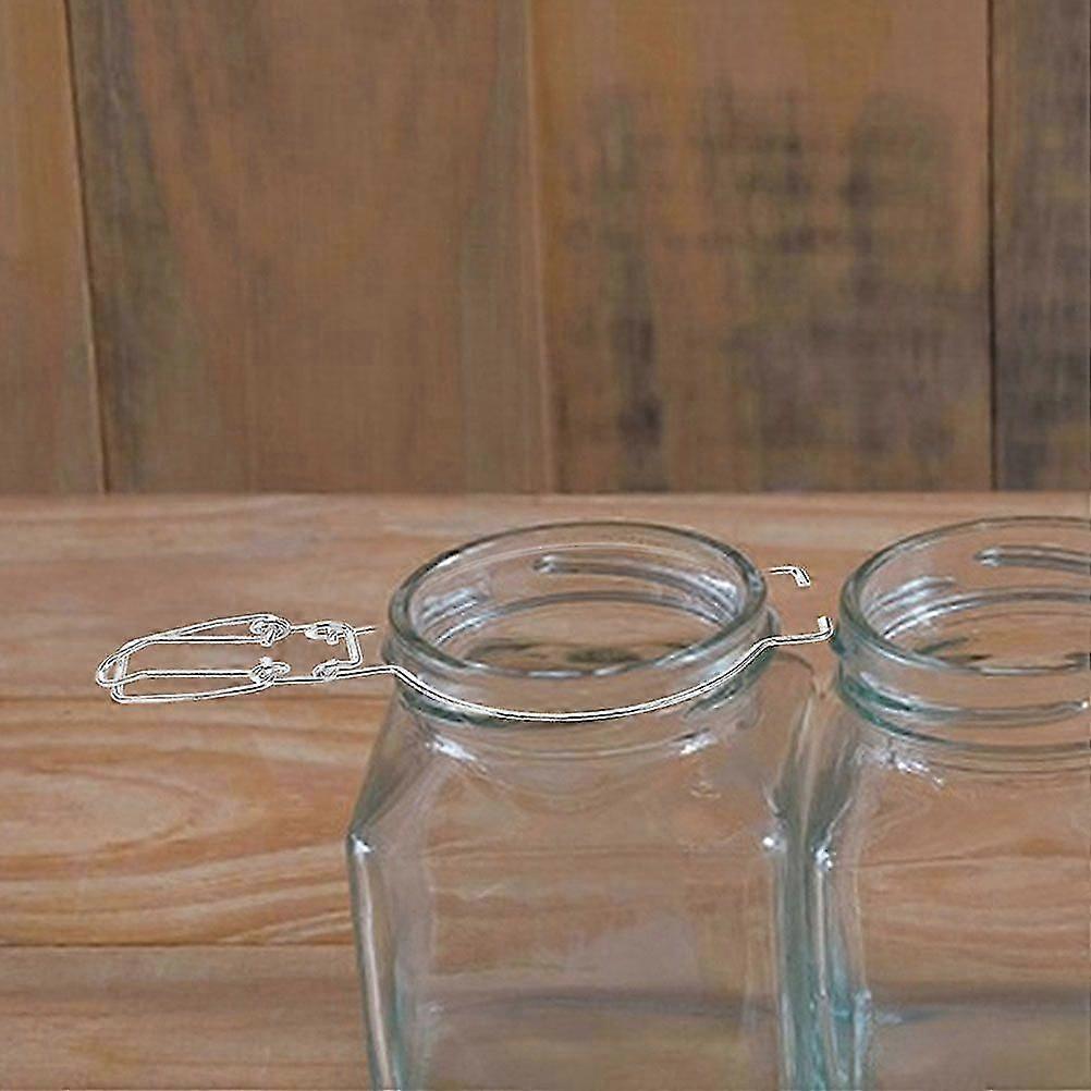 6pcs Glass Canning Jar Accessories Wire Clamp Wide Mouth Glass Jars ...