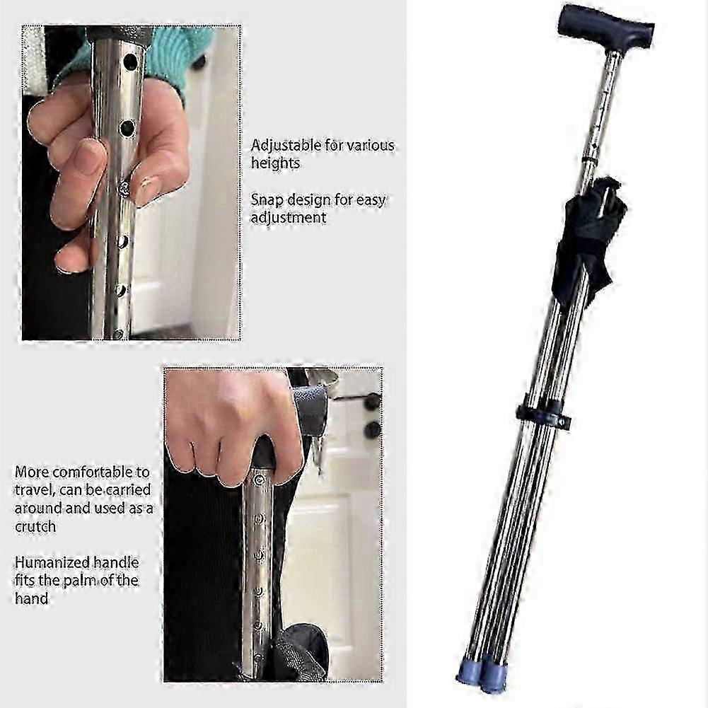 Folding Cane Chair for Seniors and Disable, Heavy-Duty Adjustable ...