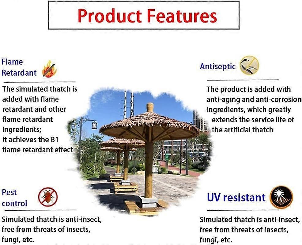 Thatch Roof Simulation Thatch Tile - Artificial Thatch Plastic Roof for ...