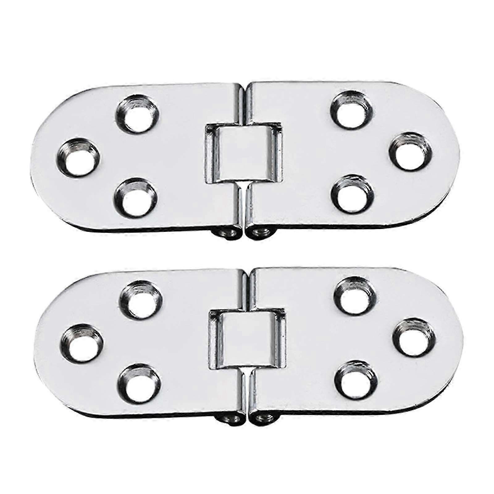 2Pcs Zinc Alloy 180 Degree Flip Hinges Round Edge for Cabinet Closet ...