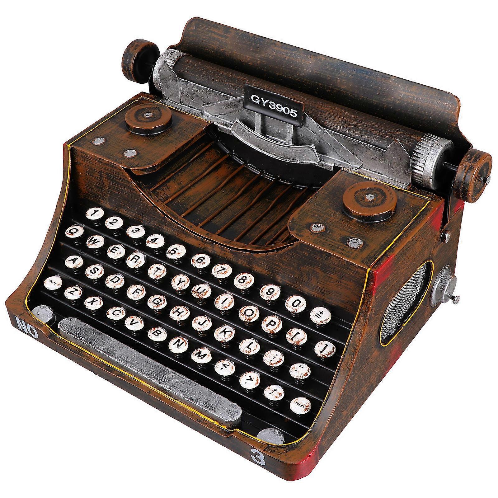 Vintage Typewriter Iron Art Manual Typewriter For TV Cabinet 31X30X11 ...