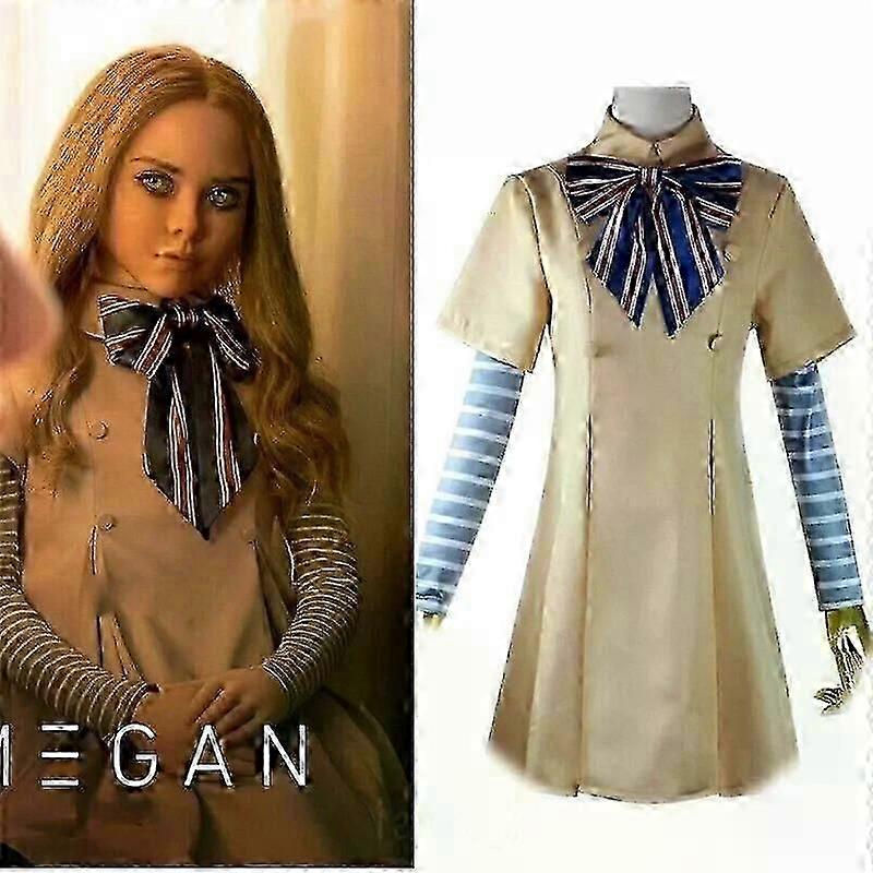Horror Movie M3GAN Cosplay Costume Set Gir ls Megan AI Doll Robot ...