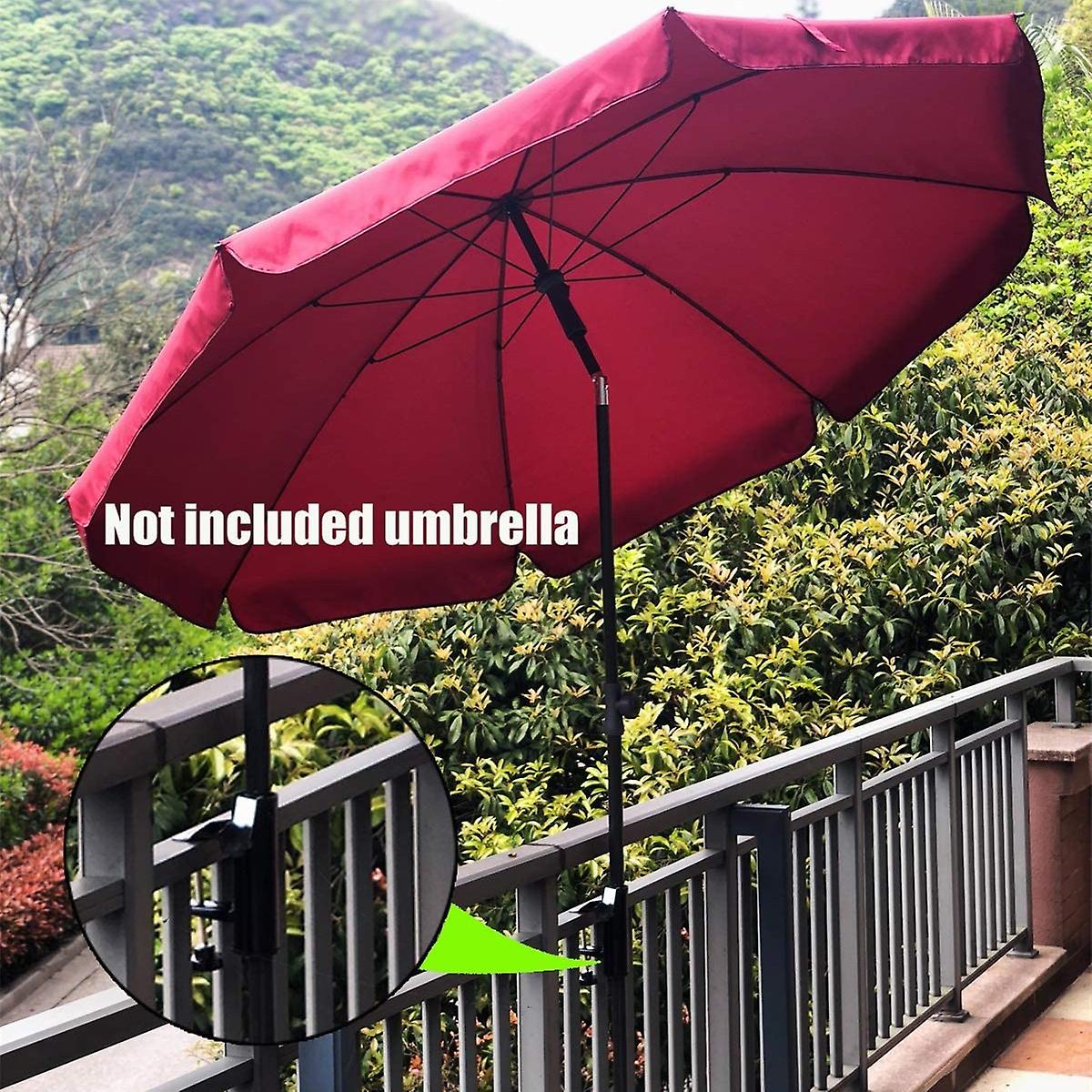 Metal Balcony Parasol Holder Clamp Umbrella Holder Fence Parasol Clamp ...