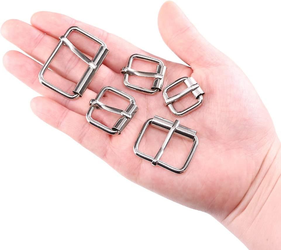5 Multi-purpose Silver Metal Roller Buckle Rings For Hardware Belt ...