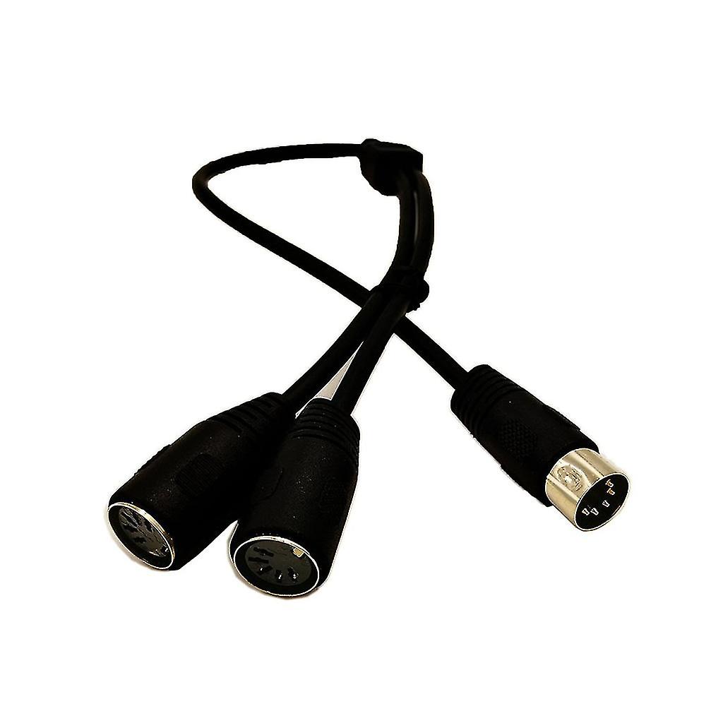 19.6" Din 5-pin Splitter Y Adapter Cable Midi 5 Pin Male To Double Din ...