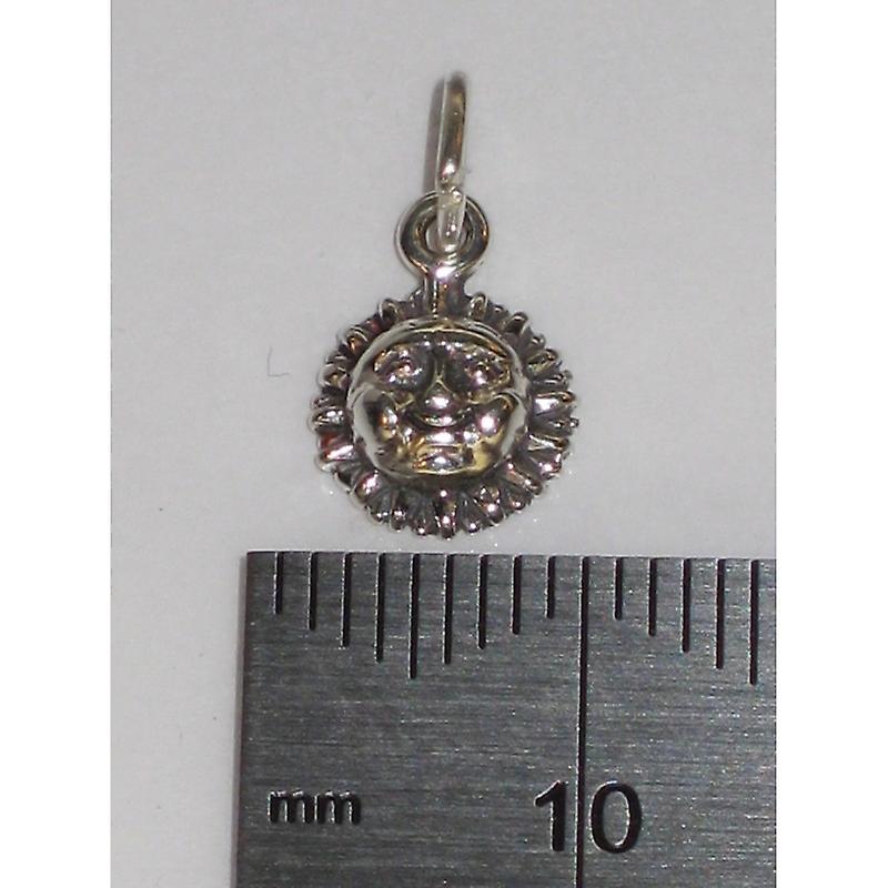 Sun With Face Tiny Sterling Silver Charm .925 X 1 Sunny Weather Charms ...