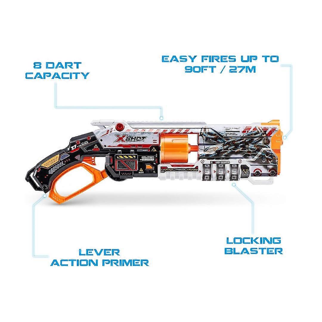 Xshot Skins Lock Blaster Gun With 16 Darts | Fruugo UK