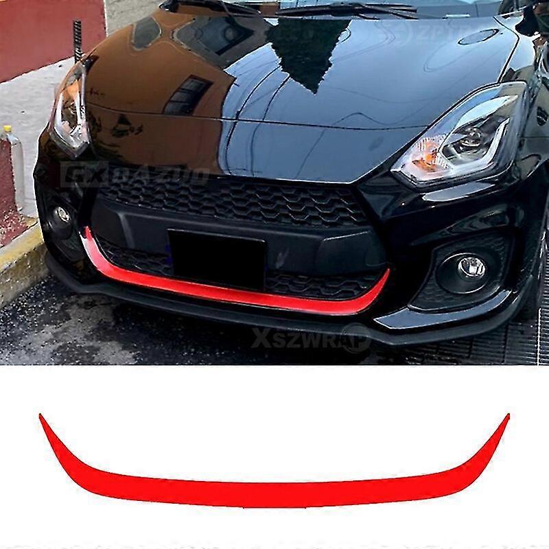 For Swift Sport Carbon Black Front Lip Stripes Decor Grille Auto Racing ...