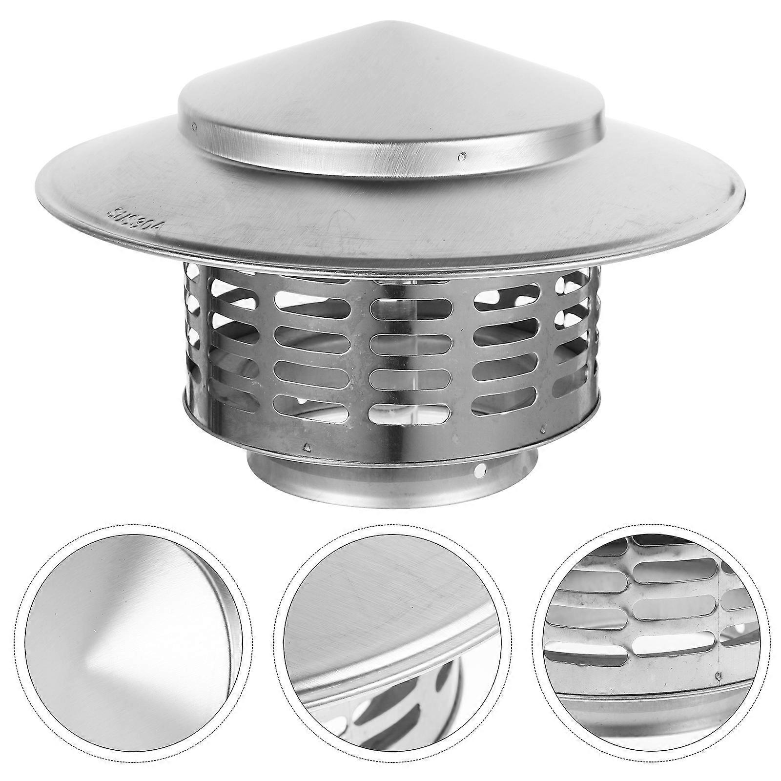 Stainless Steel Chimney Cap Chimney Cowl Pipe Rain Cover Protector Cap ...