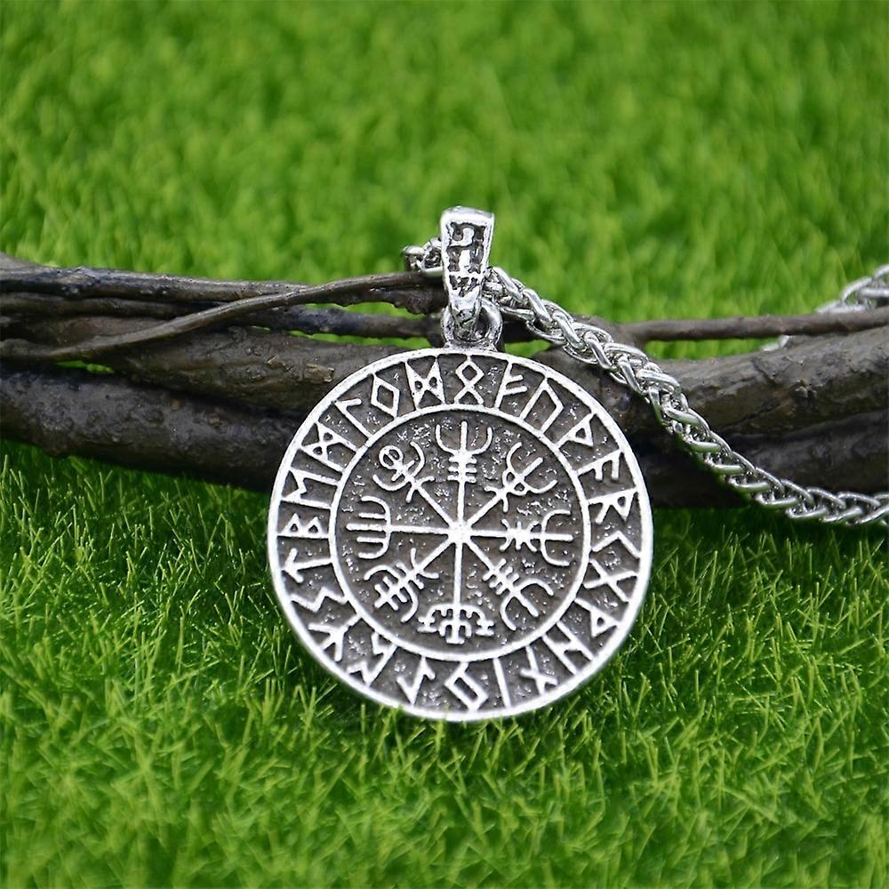 Nordic Vegvisir Compass Norse Runes Viking Jewelry Runic Amulet And ...