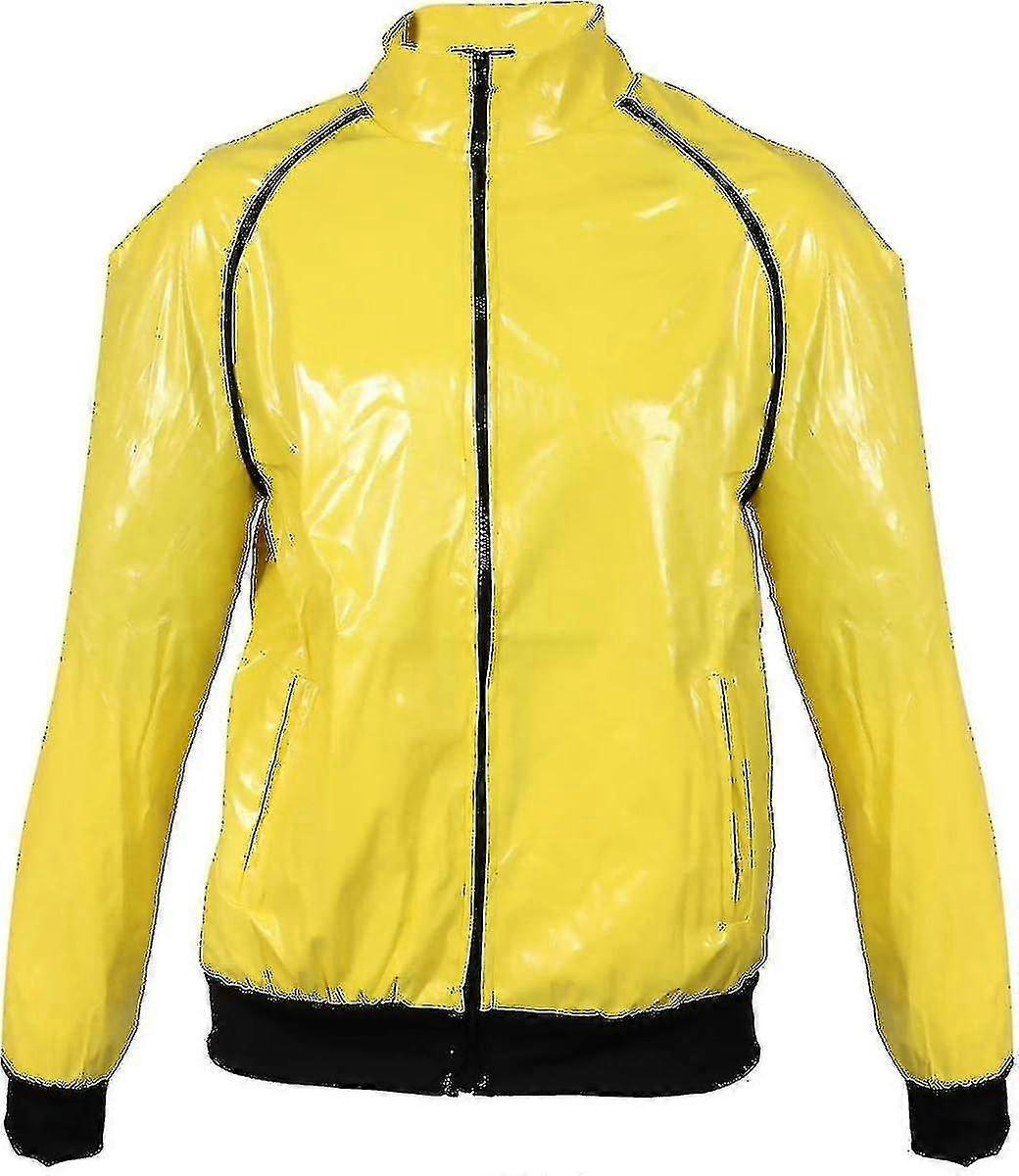 90s Celebrity Costume Adults Yellow & Black Shell Suit | Fruugo UK