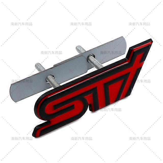 3D Metal Car Sticker STI Letter Grill Emblem Badge Car Body Door Rear ...