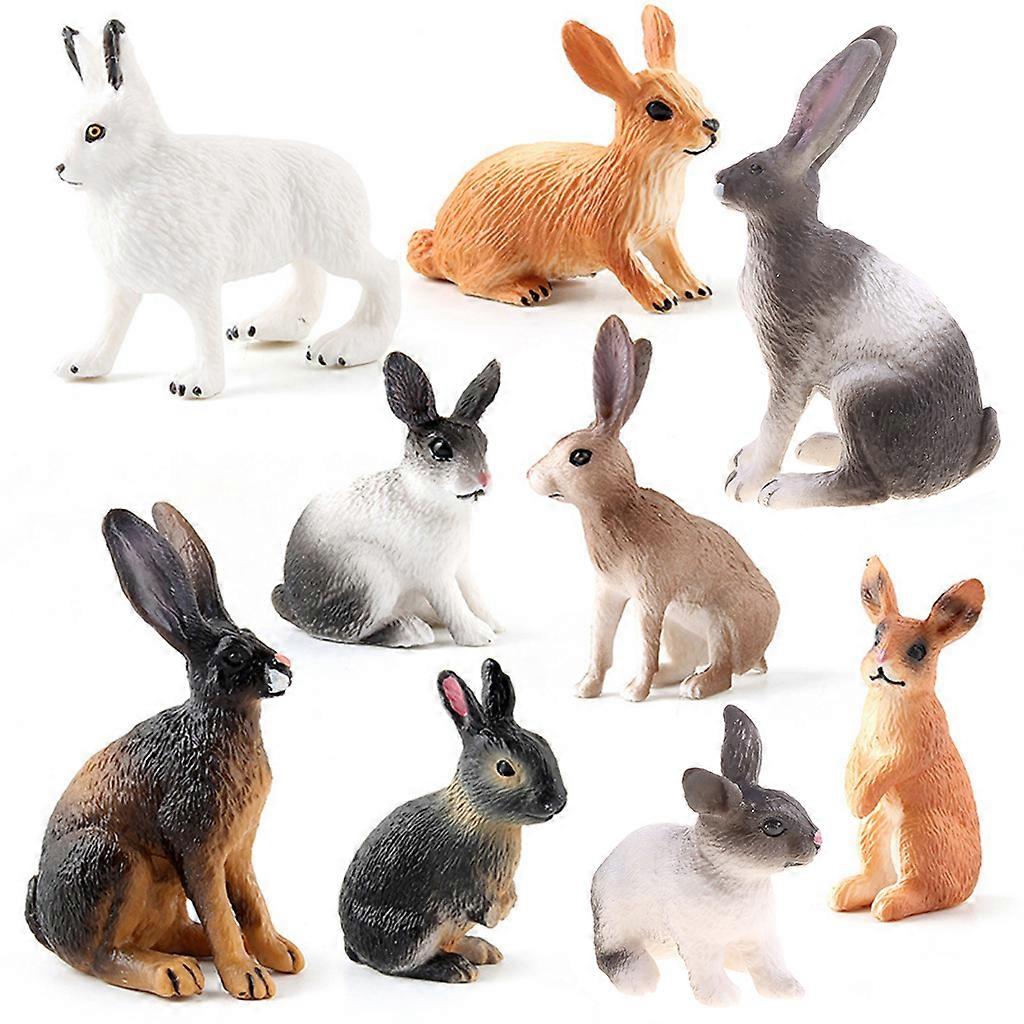 9 pcs Rabbit Dolls Display Widgets Year of The Rabbit Model for ...