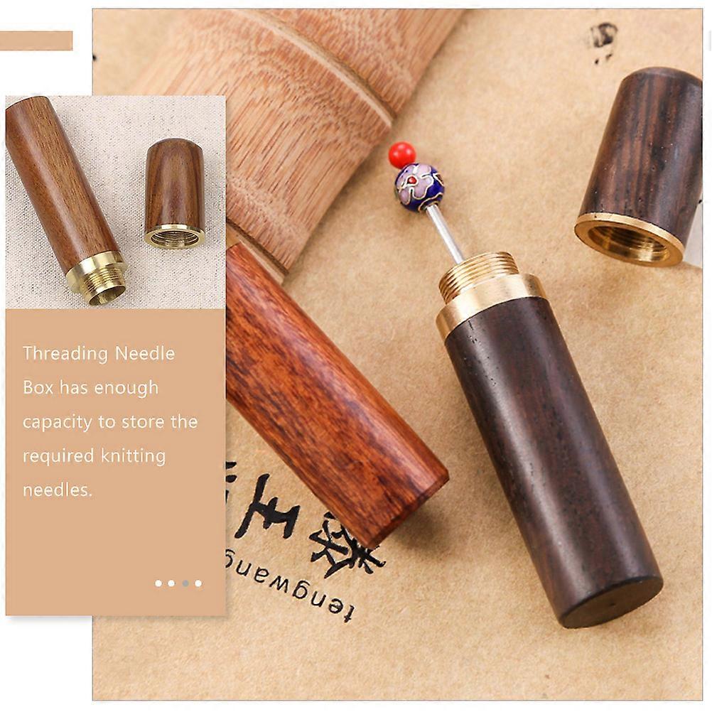 4Pcs Needle Container Sewing Needle Box Wooden Needle Case Needles ...
