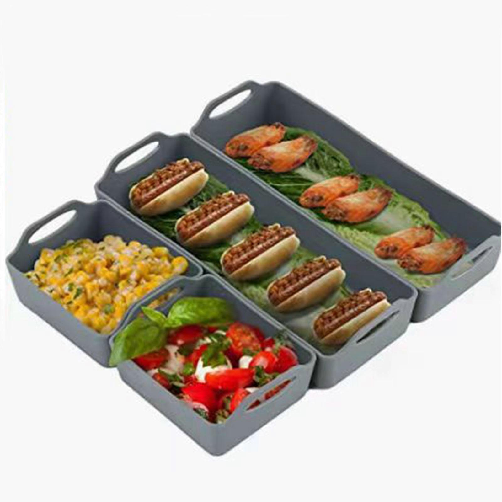 4pcs Silicone Baking Sheet Pan Dividers Reusable Nonstick Bakeware Set ...