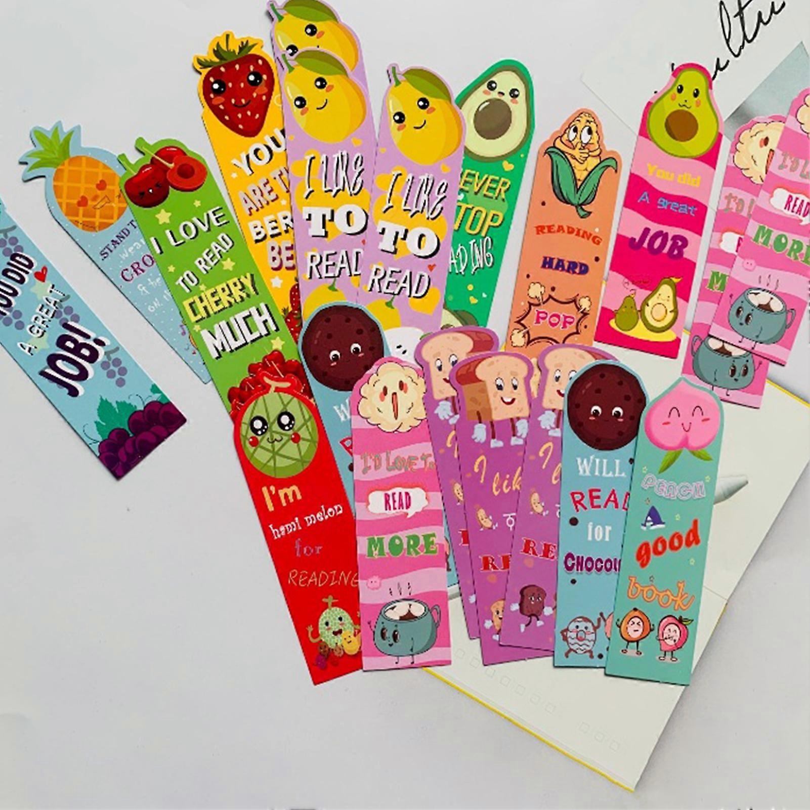 30/36PCS Fragrant Scented Bookmarks Assorted Fruit Food Theme Designs ...