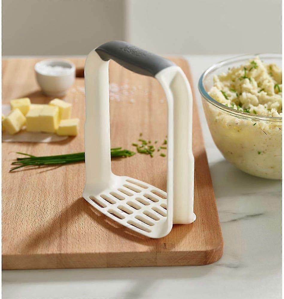 Easy-Mash Plastic Potato Masher with Non-Slip Grip, Pan-Scraping Edges ...