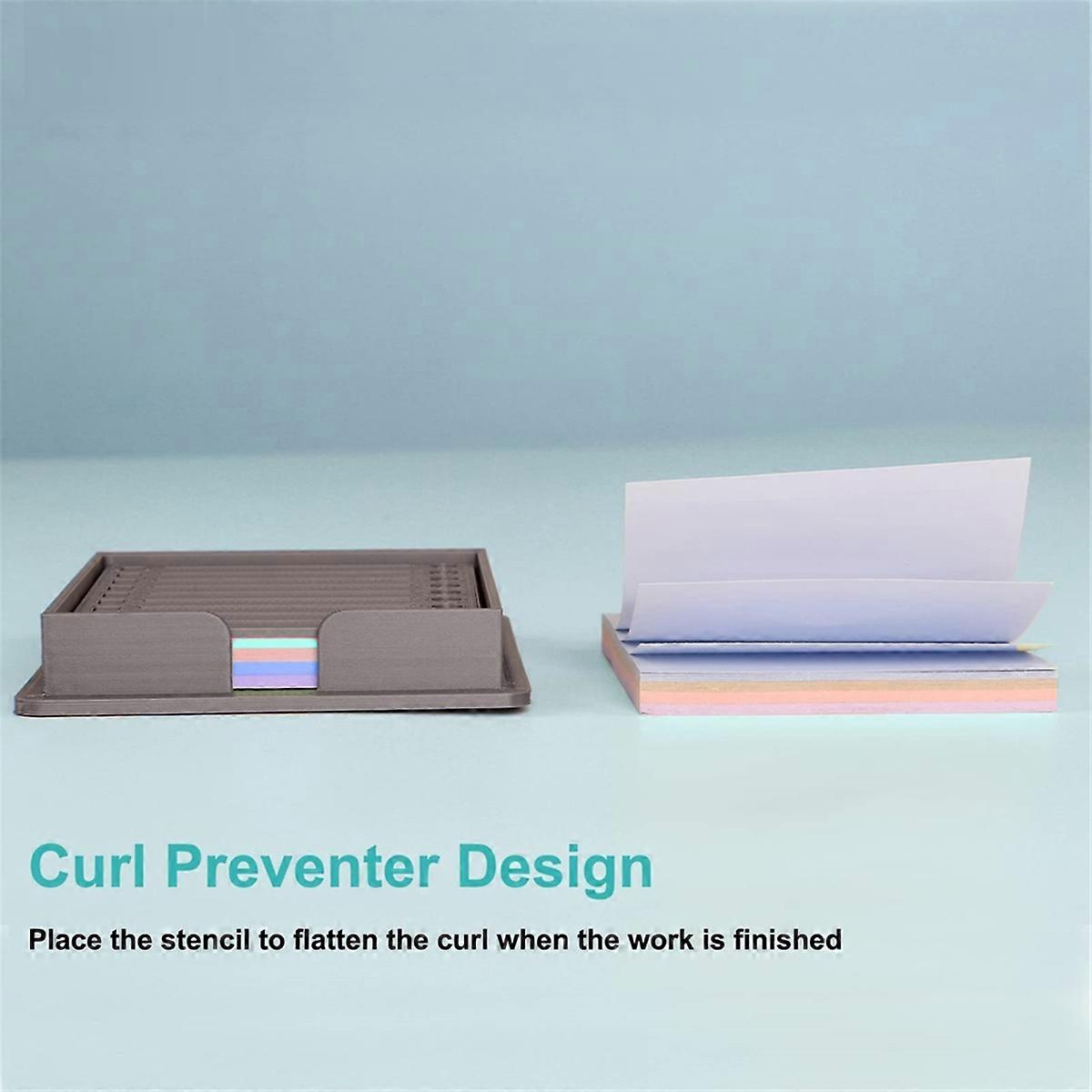 Sticky Note Holder with Stencil, Sticky Note Dispenser Compatible with ...