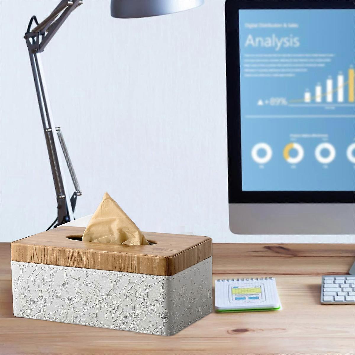 Marble Tissue Box Cover Rectangular,Facial Tissue Box Holder for ...