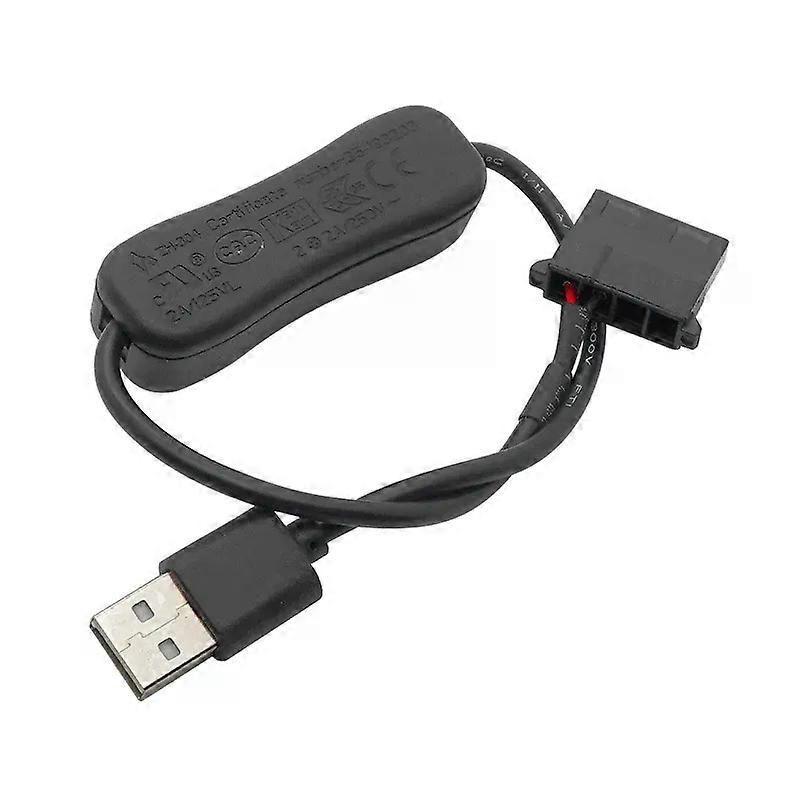 USB To Big 4 Pin Molex Switch Line Fan Power Cable Computer Case ...