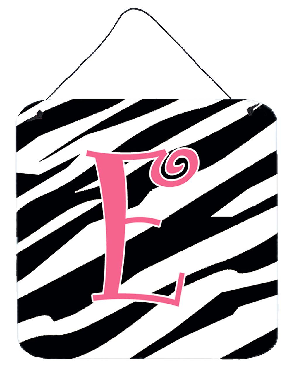 Letter E Initial Zebra Stripe and Pink Wall or Door Hanging Prints ...