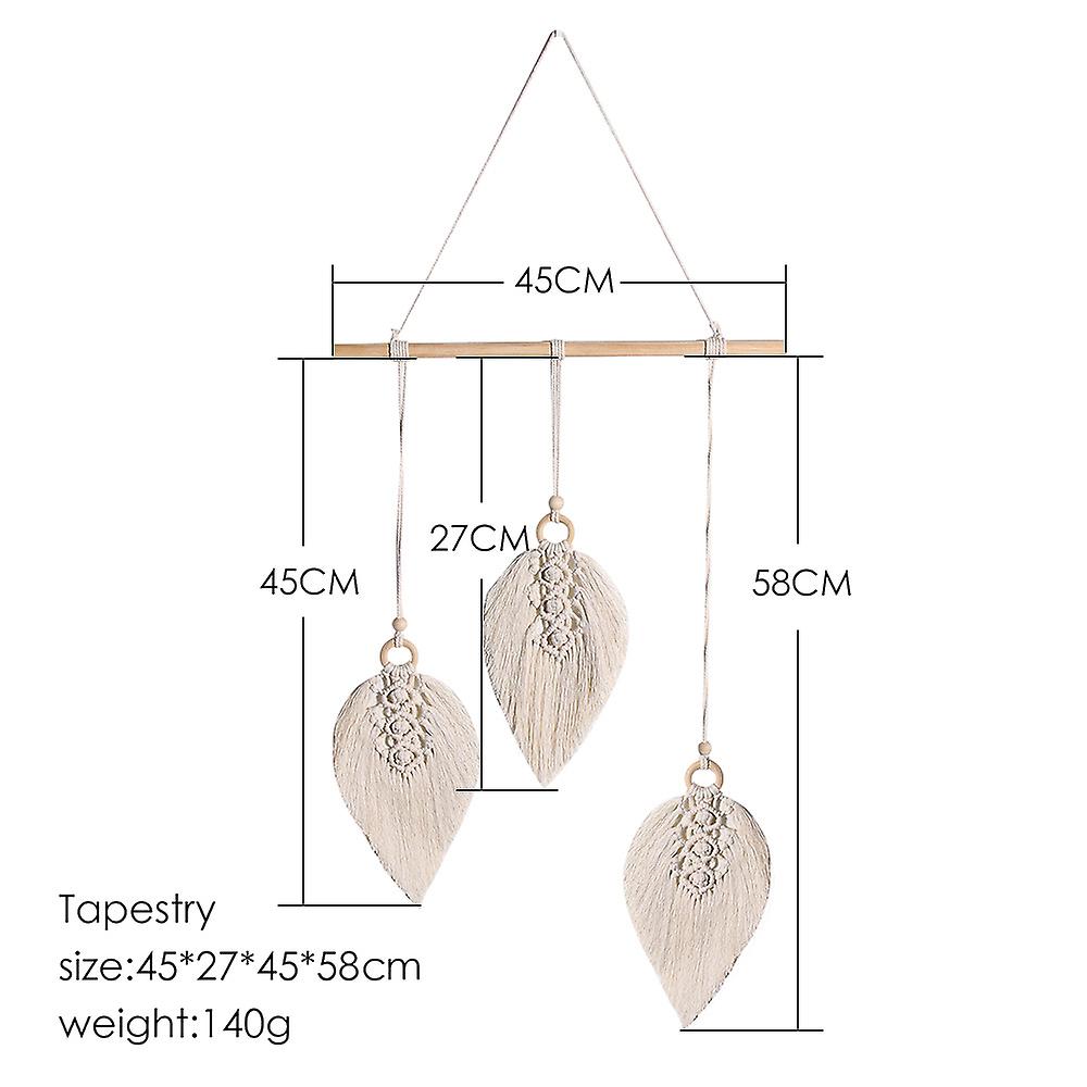 Bohemian Wall Hanging Macrame Deco Macrame Feather Wall Hanging Macrame ...