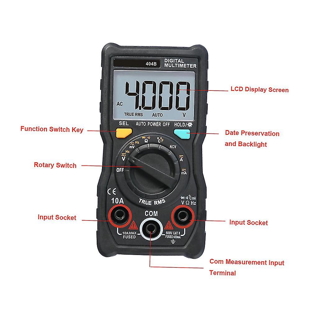 Handheld Digital Multimeter Rm404b Multifunction Mini Multi Meter Ac/dc ...